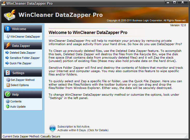 Business logic corporation wincleaner datazapper pro 12 with winsaver ...